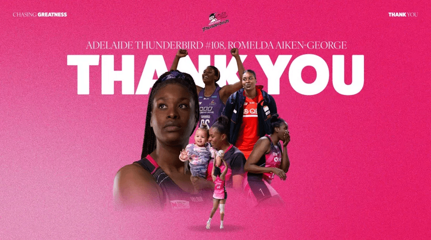 Romelda Aiken-George bids farewell to club netball after historic 18 ...
